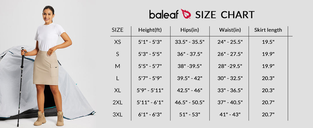 Baleaf Women's Quick Dry UPF 50+ Cargo Hiking Skorts – Baleaf Sports